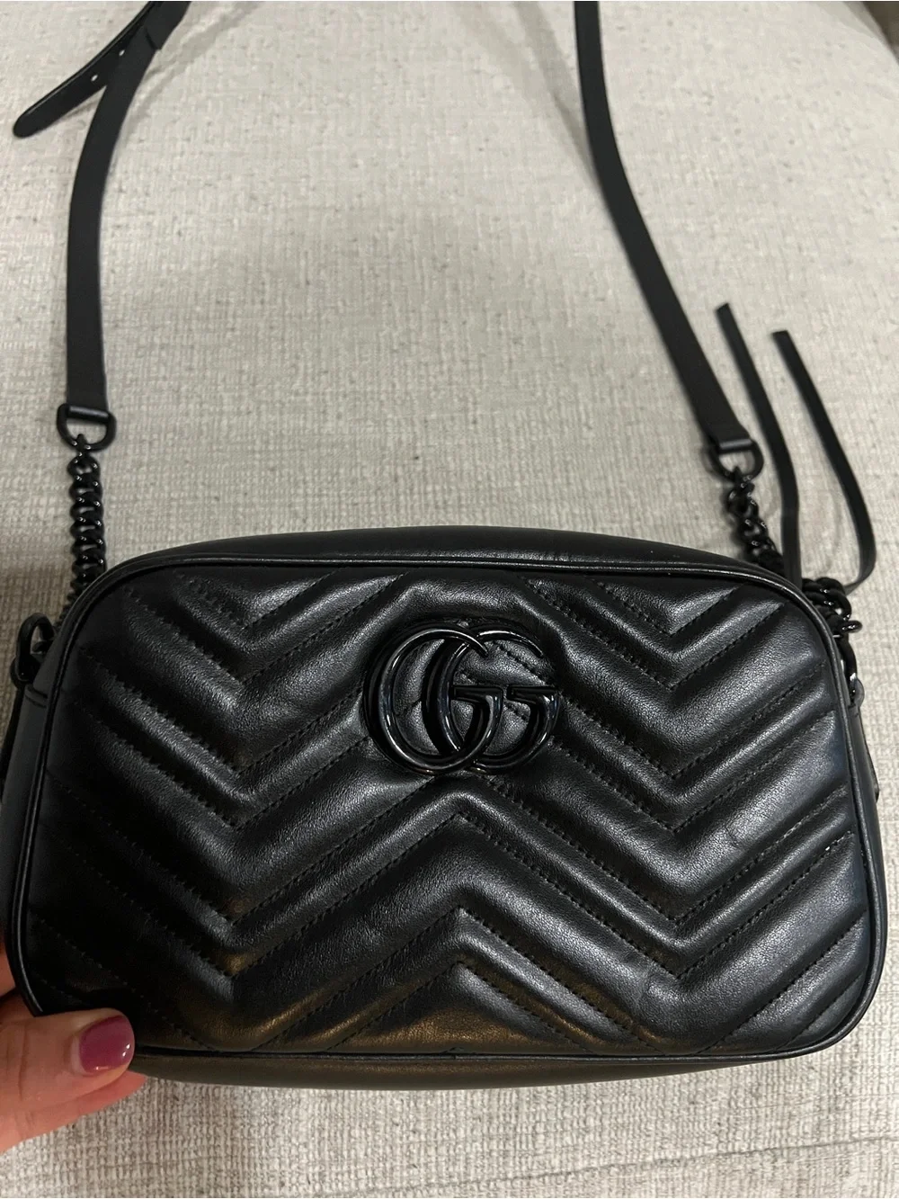 Gucci | Bags | Gucci Black Matelass Chevron Leather Crossbody Bag ...